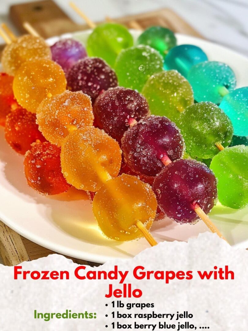 Frozen Candy Grapes with Jello - Brekcel Recipe