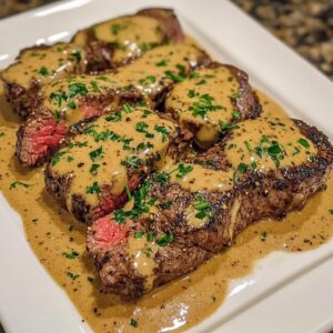 Steak With Bourbon Garlic Cream Sauce – Brekcel Recipe